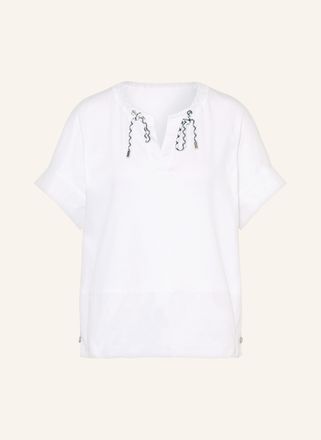 Marc Cain T-Shirt Im Materialmix weiss
