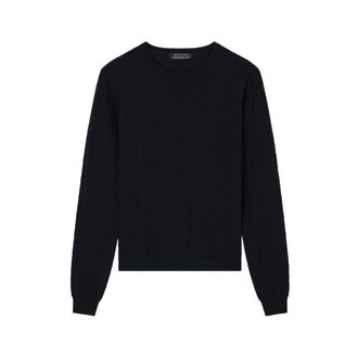 A|X Armani Exchange Femme, Pulls, Noir, Taille: 40 FR Pull avec logo jacquard allover