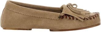 PARIS TEXAS Fringe-Detailed Grey Suede Loafers - Gr. 37,5 (EU) - in Grau