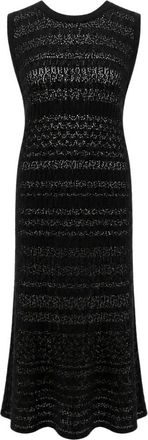 Akep Femme, Robes, Noir, Taille: 42 FR Striped Sleeveless Long Dress