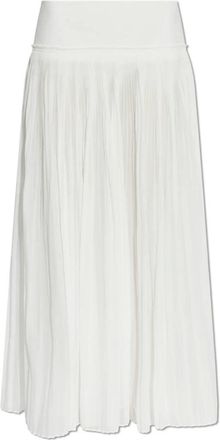 R&oacute;he Femme, Jupes, Blanc, Taille: 40 FR Jupe Maxi Pliss&eacute;e en Popeline