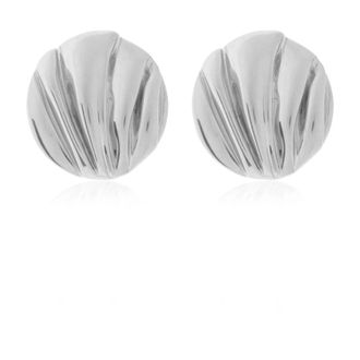 Chlo&eacute; Femme, Accessoires, Gris, Taille: ONE Size Pleats Clip-On Earrings
