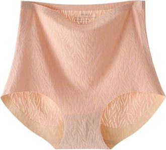Generic Culotte sans Couture Femme Culotte Femme sans Couture Culotte Femme la Vie Quotidienne Taille Haute Minceur Crotch Soie 7A Lift Hanches Seamless Shape