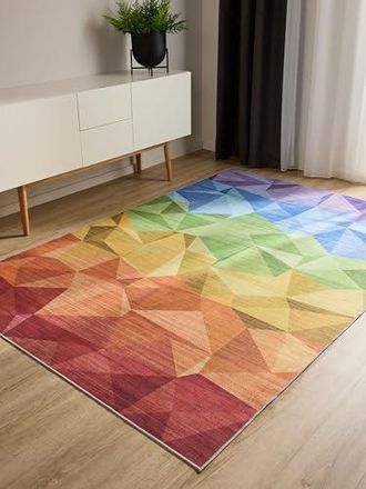 benuta Basic Tapis Salon George - Multicolore 200x300 cm - Lavable - Rectangulaire Vintage, Élégant, Rétro pour Chambre, Couloir, Salle à Manger