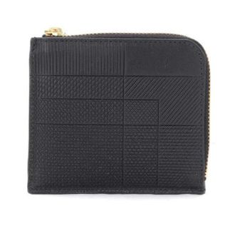 Comme Des Garçons unisex, Accessoires, Noir, Taille: ONE Size Portefeuille Zippé en Cuir Noir Intersection Line