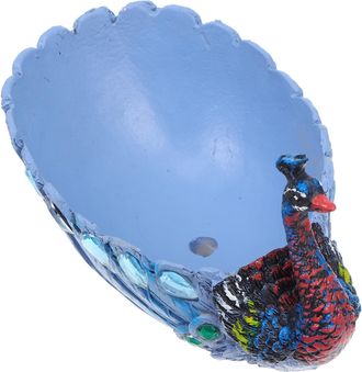 OSALADI Pfauen Pflanzgef&auml;&szlig; aus Harz Kleiner Sukkulenten Blumentopf mit Abflussl&ouml;chern Dekorativer &Uuml;bertopf f&uuml;r Innenbereich und Terrasse