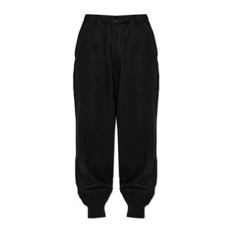 Yohji Yamamoto Homme, Pantalons, Noir, Taille: L Pantalon en Laine