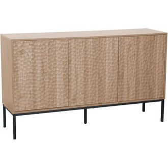 Oviala Oviala - Buffet 3 portes moderne rectangulaire L147 cm bois clair