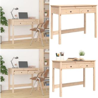 vidaXL Schreibtisch mit Schubladen 100x50x78 cm Massivholz Kiefer - Holz Schreibtisch - Kiefernholzschiebtisch - Schreibtisch Massiv - Home Office Tisch