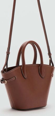 Mango Petit sac bandouli&egrave;re marron moyen - Femme - Taille unique - MANGO