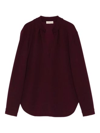 Blanca Vita Bluse mit V-Ausschnitt - Rot