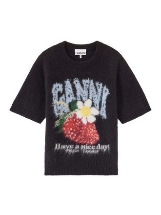Ganni T-Shirt - Noir