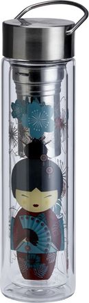 Eigenart FLOWTEA Teekanne to go Geisha RED für 350-400ml inkl. Thermomantel + Teesieb