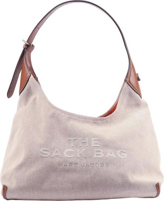 Marc Jacobs Femme, Sacs, Blanc, Taille: ONE Size Sac &agrave; bandouli&egrave;re en toile &agrave; garniture de cuir et ceinture