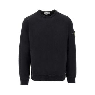 Stone Island Crewneck cotton sweatshirt with Logo Badge Man XXL