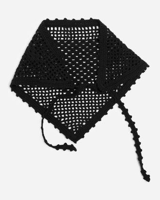 Arket Geh&auml;keltes Kopftuch -Schwarz