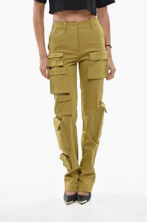 Off-white High-Waist-Cargo-Hose aus Nylon und Baumwolle Off-White