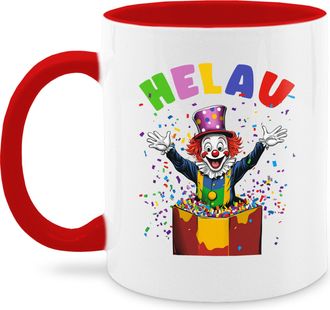 Shirtracer Tasse Tassen 325ml - & - Helau Clown Kost&uuml;m Karneval I Fasching Clown lustig I Clownkost&uuml;me Fastnacht Clowns Kost&uuml;m I Clownskost&uuml;m Fasnacht - 325 ml -