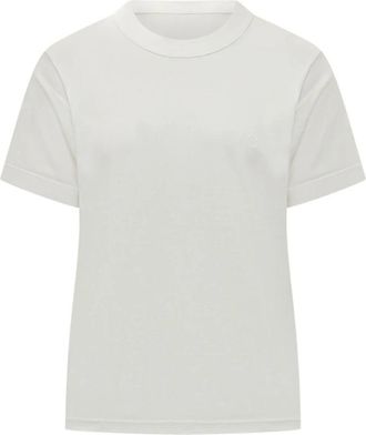 Yohji Yamamoto Rundhals-T-Shirt mit kurzen &Auml;rmeln - - Tops - Herren - Wei&szlig; - L