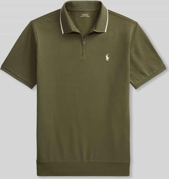 Polo Ralph Lauren Regular Fit Poloshirt aus Baumwoll-Mix mit Rei&szlig;verschluss