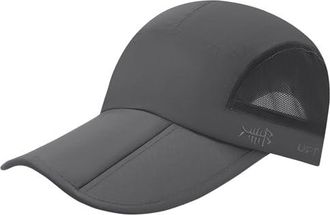 Bassdash Casquette de Baseball de Pêche Pliante UPF 50+ Chapeau Portable Extérieur Imperméable de Protection Solaire Homme Femme Réglable