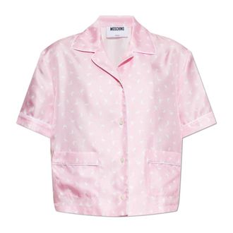 Moschino Seiden Kurzarmhemd - - Blouses & Shirts - Damen - Rosa - XS