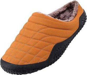 Generic Pantoufles chaudes douces et confortables pour garder vos pieds au chaud en hiver pour homme chaussures dint&eacute;rieur et dext&eacute;rieur, jaune, 39 1/3 EU