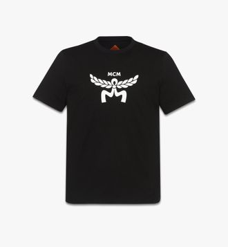 MCM T-Shirt aus Bio-Baumwolle mit Laurel-Logo-Print