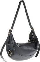 Pierre Cardin Sac &agrave; bandouli&egrave;re pour femme en cuir v&eacute;ritable Made in Italy 45x24x8 cm 1988, Noir, Taille unique
