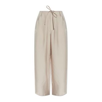Yohji Yamamoto Femme, Pantalons, Beige, Taille: 42 FR Drawstring Pantalons