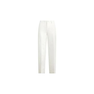 Ralph Lauren Leinenmischgewebe Twill Wide-Leg Cropped Hose - - Trousers - Damen - Wei&szlig; - 4XS