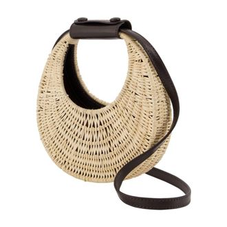 Staud Womens Good Night Moon Wicker Bag Raffia Ivory Handbags-purses