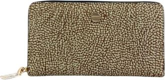 Borbonese Femme, Accessoires, Beige, Taille: ONE Size Grand portefeuille zipp&eacute;