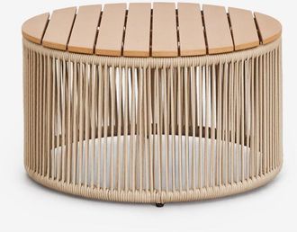 Sklum Sklum - Calipso Couchtisch aus Eisen und geflochtenem Seil Ø70 cm