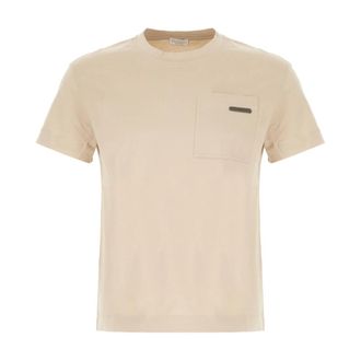 Brunello Cucinelli T-Shirt mit Rundhalsausschnitt - - Tops - Damen - Beige - L