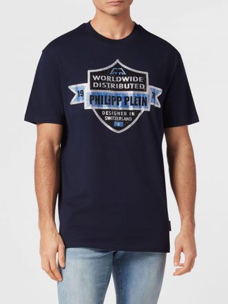 Philipp Plein T-shirt en coton avec logo brod&eacute; et strass