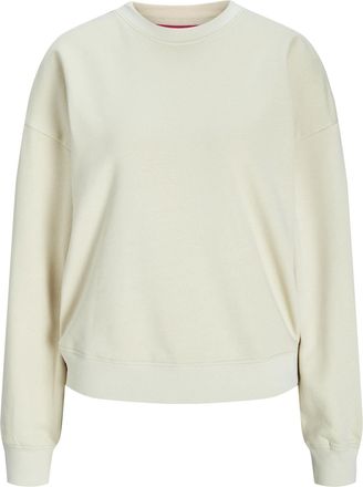 Jack & Jones Damen Jxally RLX Short Ls Crew SWT Sn Sweatshirt, Fog, S EU