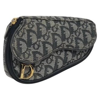 Dior Pochette Vintage en Toile Pre-owned - Femme - Pre-owned - Bleu - Taille: ONE Size