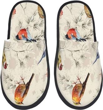 Generic Slippers Oiseau Mignon Du Printemps Antid&eacute;rapant Pantoufles DH&ocirc;tel Doux Chaussons Maison Pour Camping H&ocirc;tel Homme M