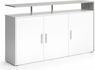 Vicco Kommode Amato, Beton/Weiß, 160 x 91.6 cm Vicco