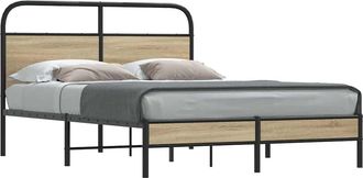 Generic Bettrahmen aus Ger&auml;ucherter Eiche, 90 X 200 cm, Langlebiges Holzwerkstoff, Matratze Separat Erh&auml;ltlich (140 x 200 cm)