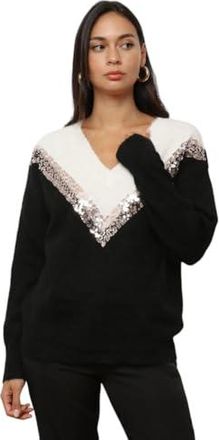 La Modeuse Pull bicolore à sequins