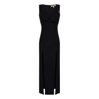 Roberto Cavalli Elegantes Midikleid mit Brosche - - Dresses - Damen - Schwarzk - L