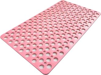 Generic rutschfeste Anti-Schimmel-Badematte aus Gummi mit Abflussl&ouml;chern, maschinenwaschbar, antibakteriell, best&auml;ndig for Dusche oder Badewanne(PinkA)