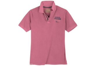 Redfield Poloshirt Redfield Polo XXL Vintage Chestprint dunkelrosa