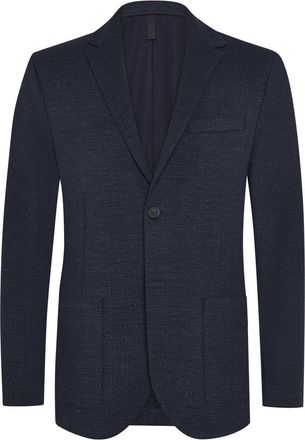 Harris Wharf London Einreiher-Sakko aus einem Materialmix mit fallendem Revers in