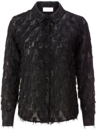 Rich & Royal Bluse mit Fransendetails, Farbe:schwarz, Gr&ouml;&szlig;e:34
