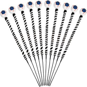 Generic Auswahl an Blumen f&uuml;r Augapfel - 10 St&uuml;ck Halloween Horror Augennebel 14,9 Zoll Zweig Sticks f&uuml;r Vasenarrangements | gruselige dekorative Akzente