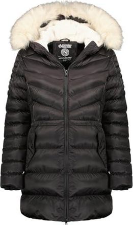 Canadian Peak Destineak Lady - Parka Longue Epaisse Chaude Femme Automne Hiver - Manteau Fin Capuche Fausse Fourure - Blouson Coupe Vent - Doudoune Elegante Femmes 