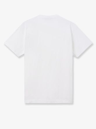 Stone Island Mens Cotton T-Shirt With Logo Patch White Organic T-Shirts And Polos